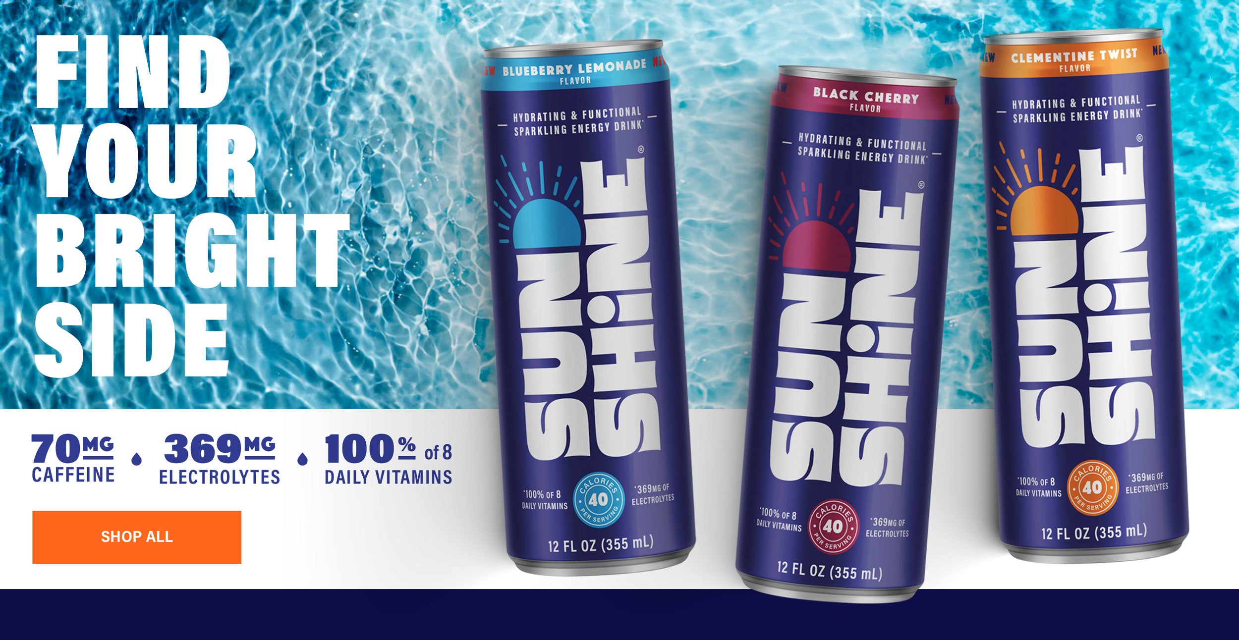 Sunshine Energy Beverages | Vitamins, Electrolytes & 70mg of Caffeine ...